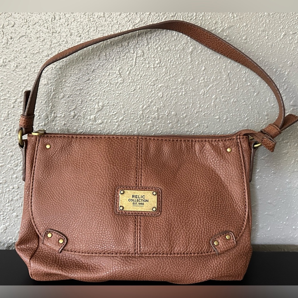 Rare Relic Vintage 1992 Brown Leather Handbag Purse -… - Gem